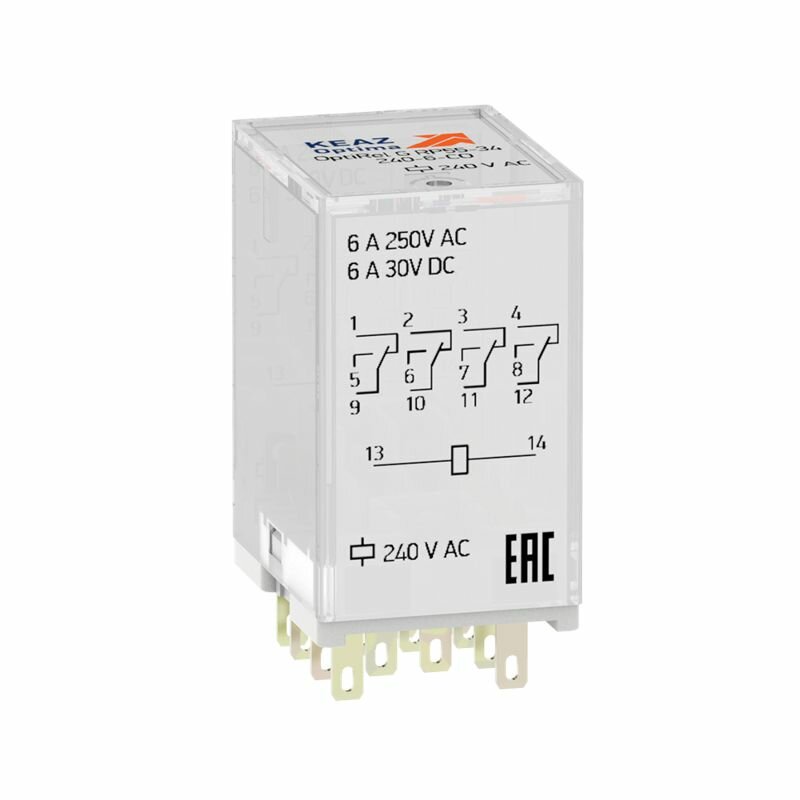 Реле промежуточное OptiRel G RP55-34-110D-6-CO КЭАЗ 281133