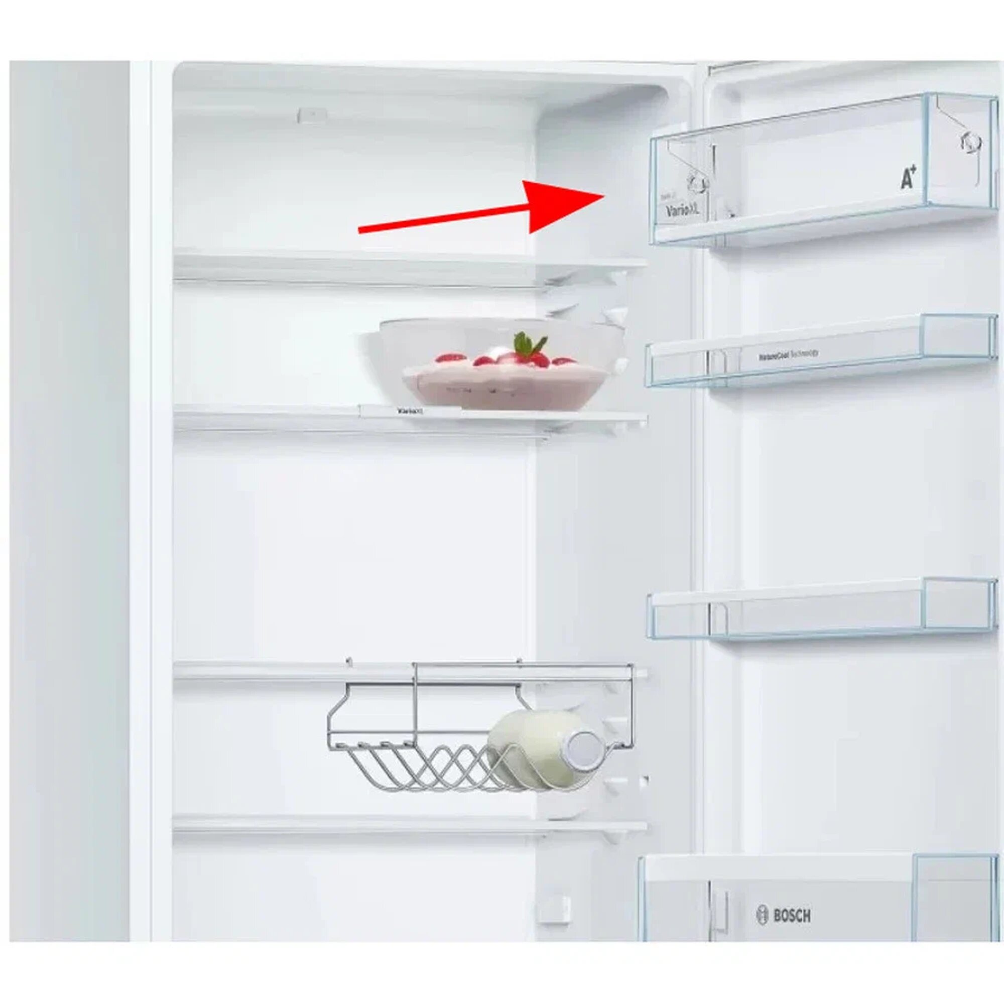 Балкон дверцы холодильника BOSCH 11017232, пластик, прозрачный, 475x104x98 мм