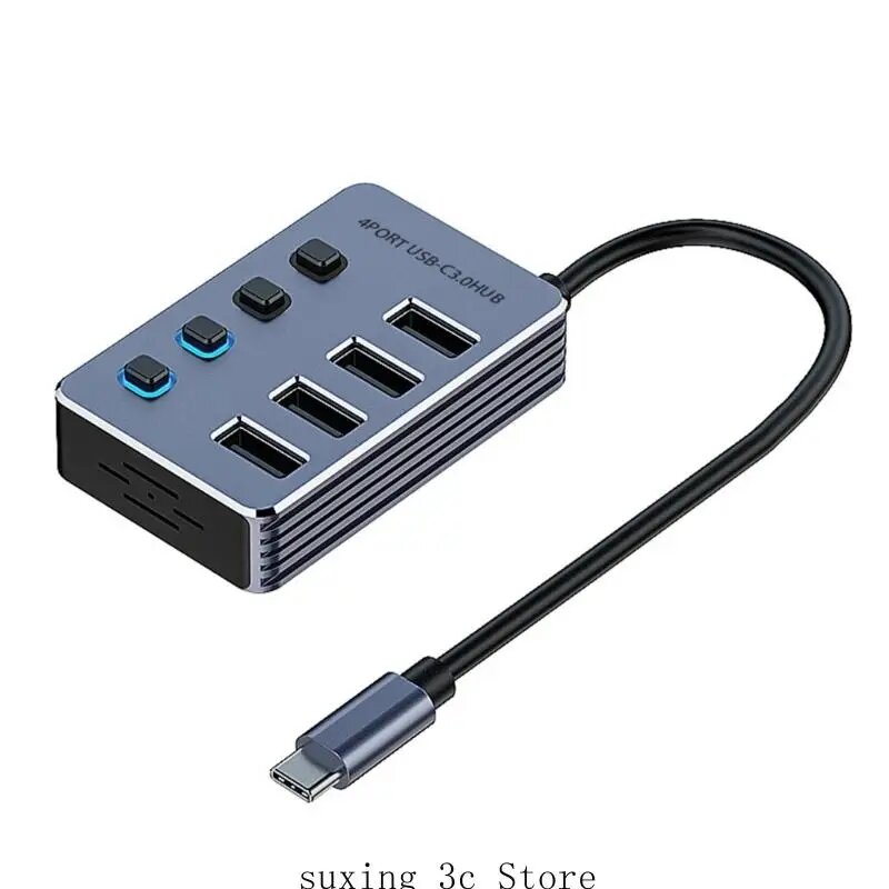 USB 3.0 хаб E8BE 4/7/10 портов алюминий