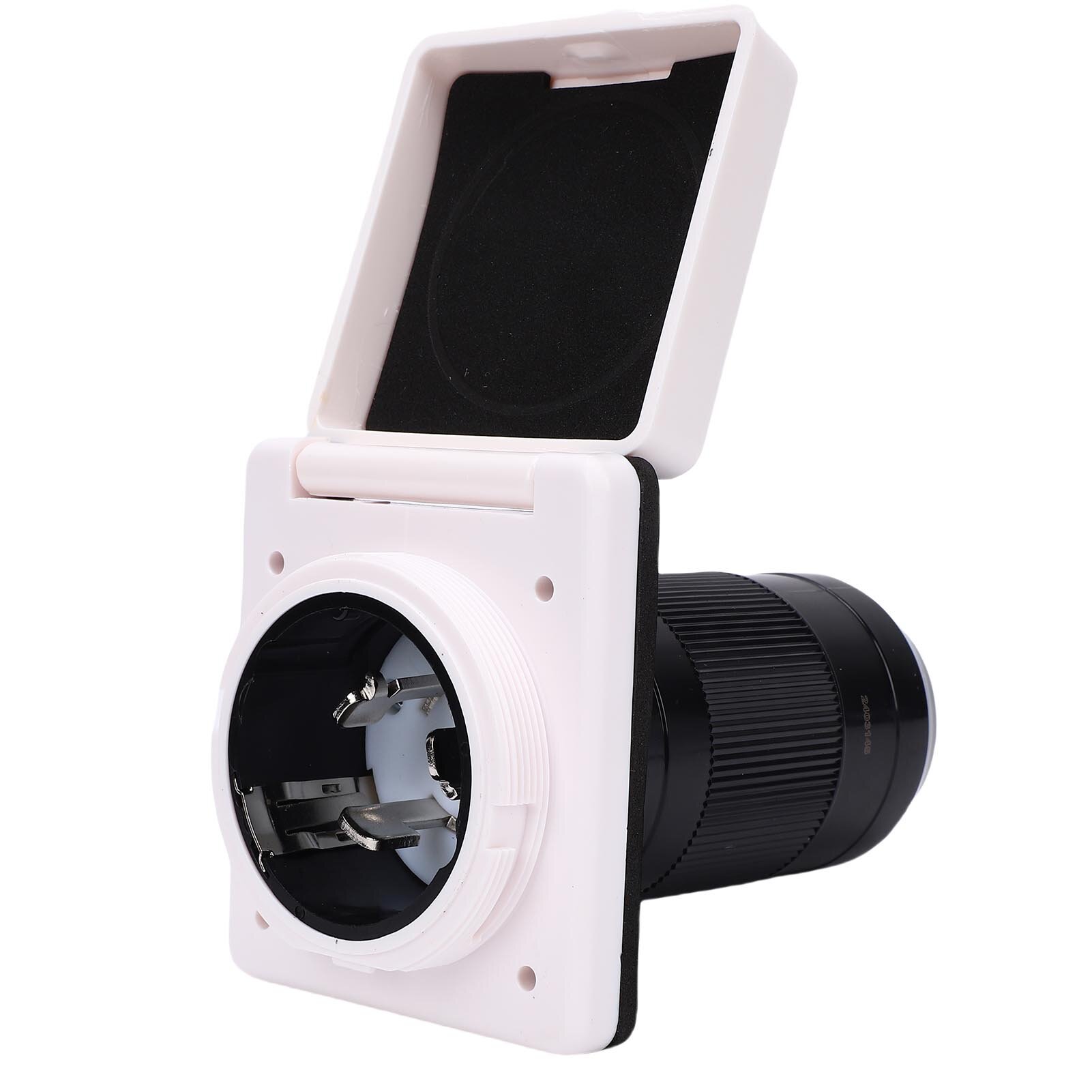 Вилка для автодома с поворотным замком, вход 50 А, NEMA SS2-50P, закрытый, с запирающимся фланцем, штекер для прицепа, каравана, фургона.