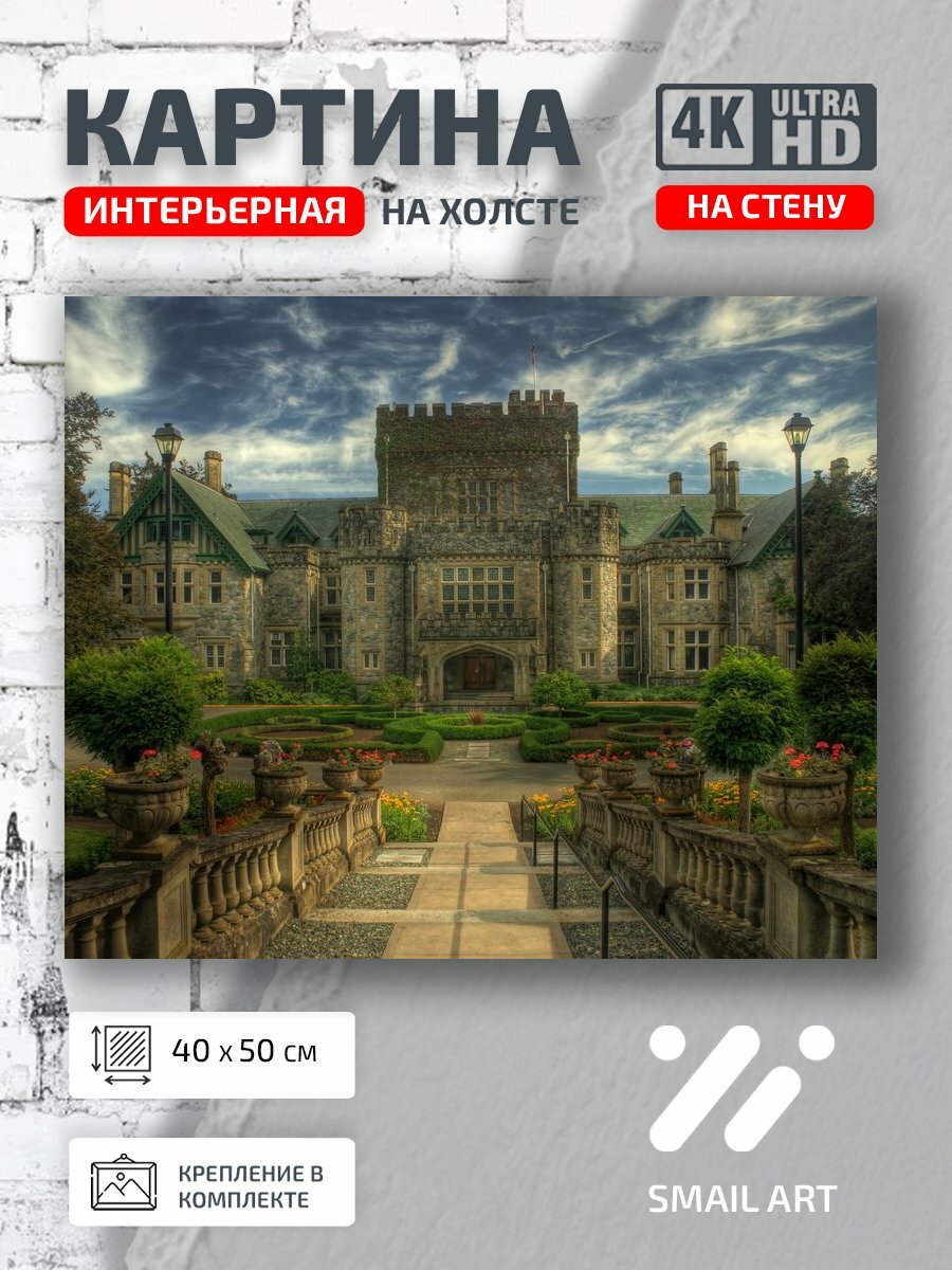 Картина на холсте интерьерная 40 на 50 на стену Старый City для офиса урбанистика интерьер