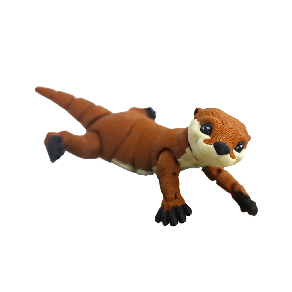 3D-Принт Подвижная Скульптура Лутра, Фигурка Животного, Игрушка С Подвижным Шарниром Для Домашнего Декора, Коллекционная Фигурка