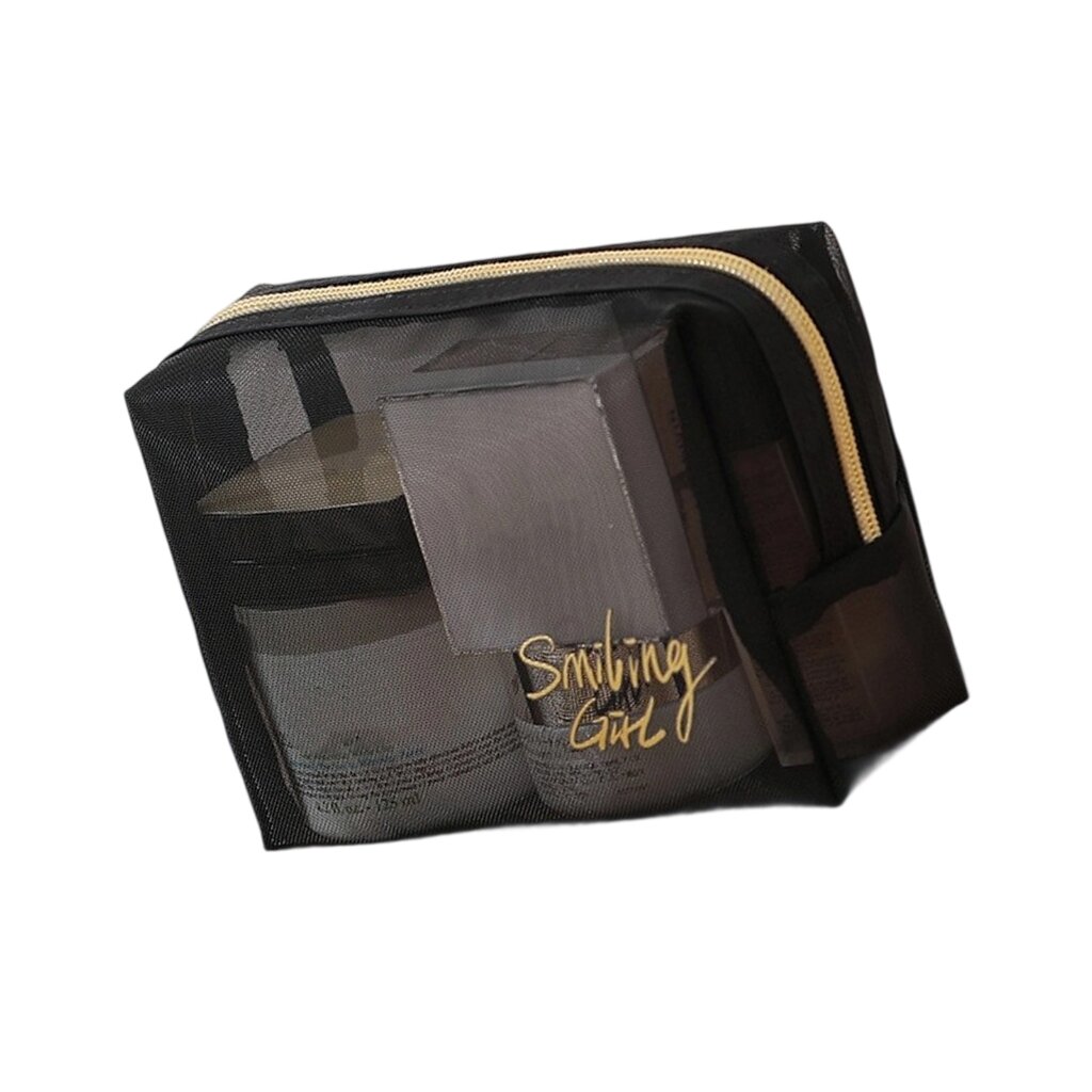 Сетчатая косметичка большой емкости для путешествий, прозрачная портативная сумка для хранения-восьмиугольный тип