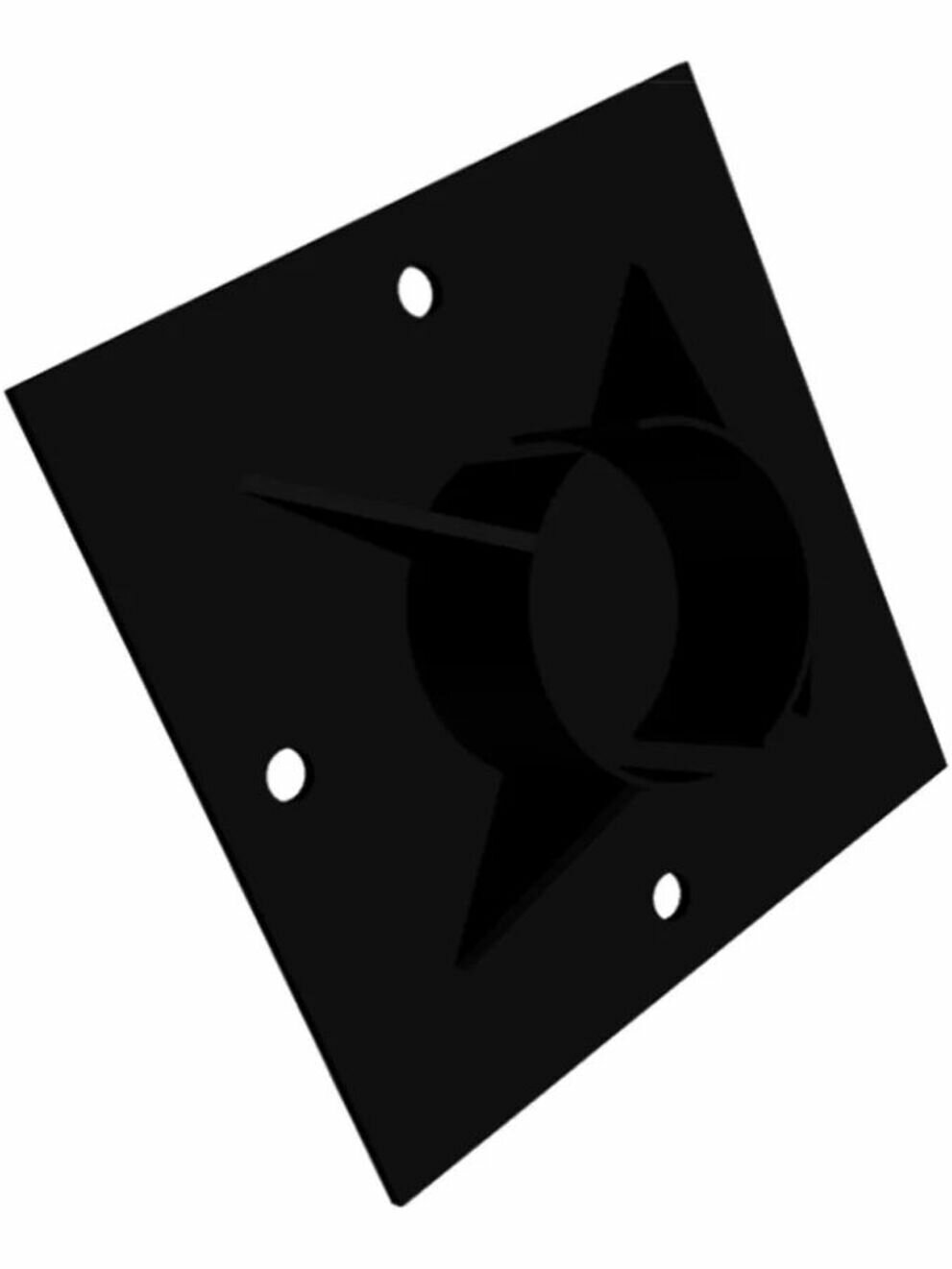 Оголовок для сваи Русская Свая 200x200x4 мм, d108 мм, усиленный, с 4 косынками, черный Og-us-108-200-4