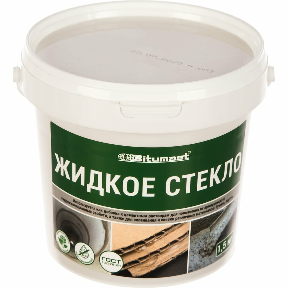Жидкое стекло 1.5 кг Bitumast 4607952900530