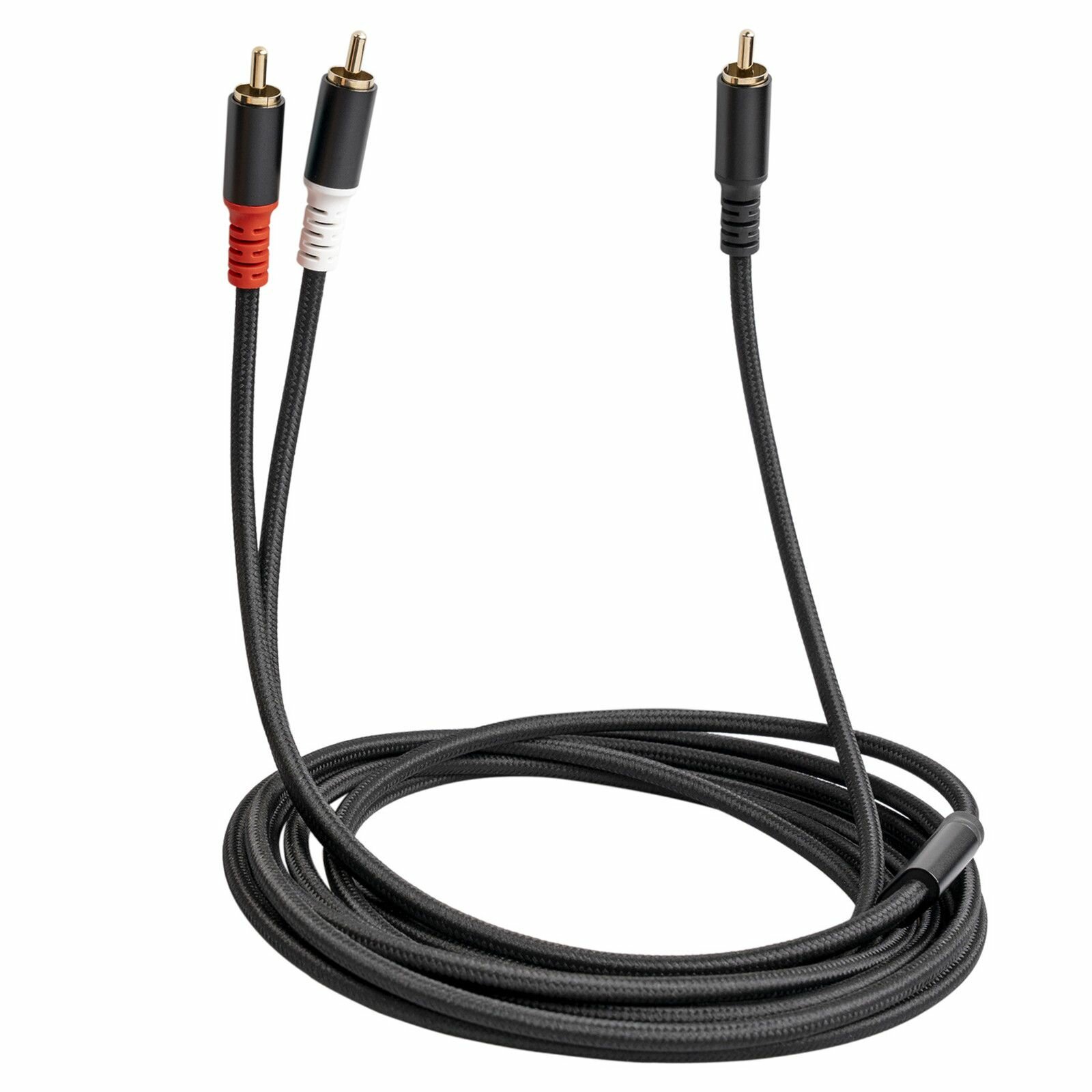 GZLMMY Аудиокабель RCA/RCA, 1 м, черный