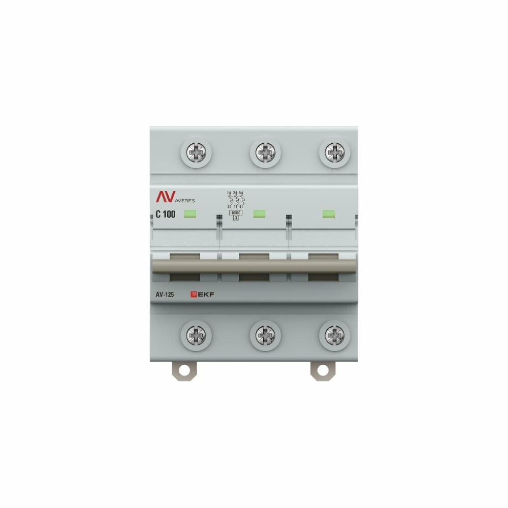 Выключатель автоматический EKF AV-125 3P 100A (C) 10kA AVERES mcb125-3-100C-av