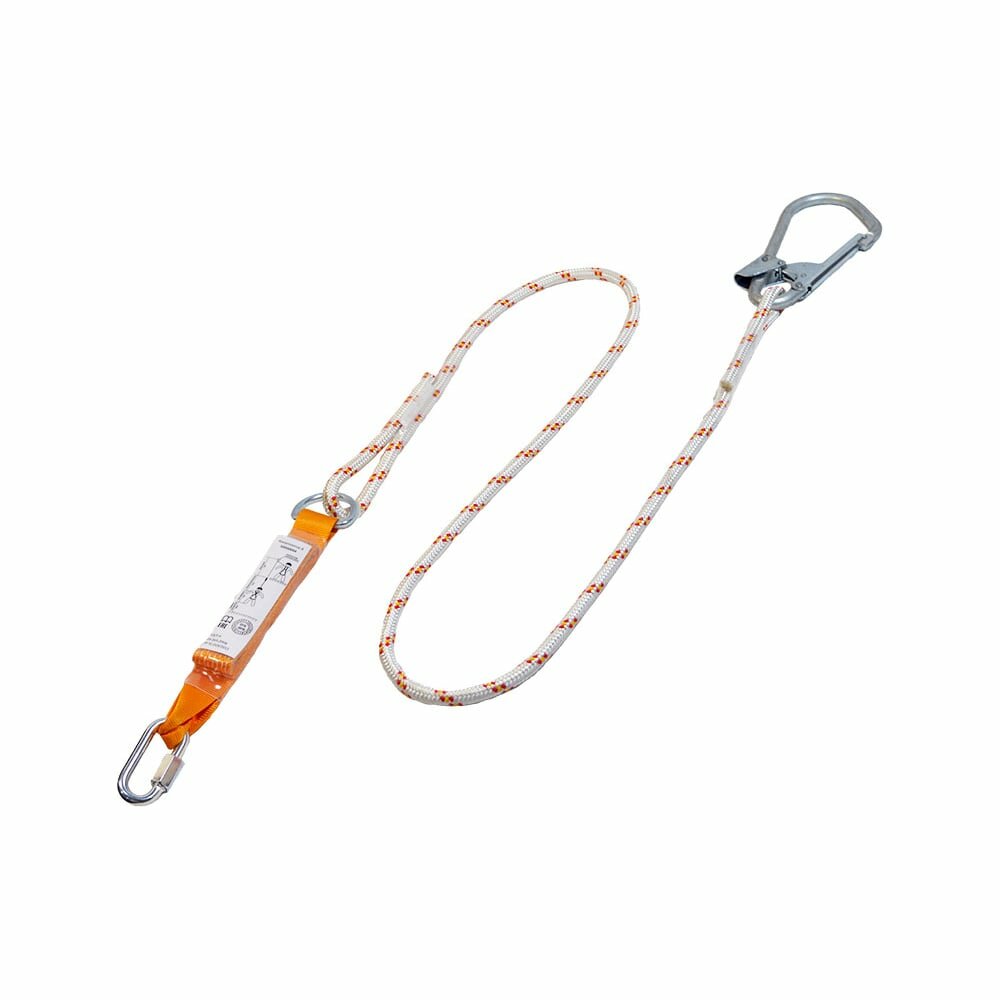 Строп прогресс сефети из каната с амортизатором, большим монтажным и соединительным карабином