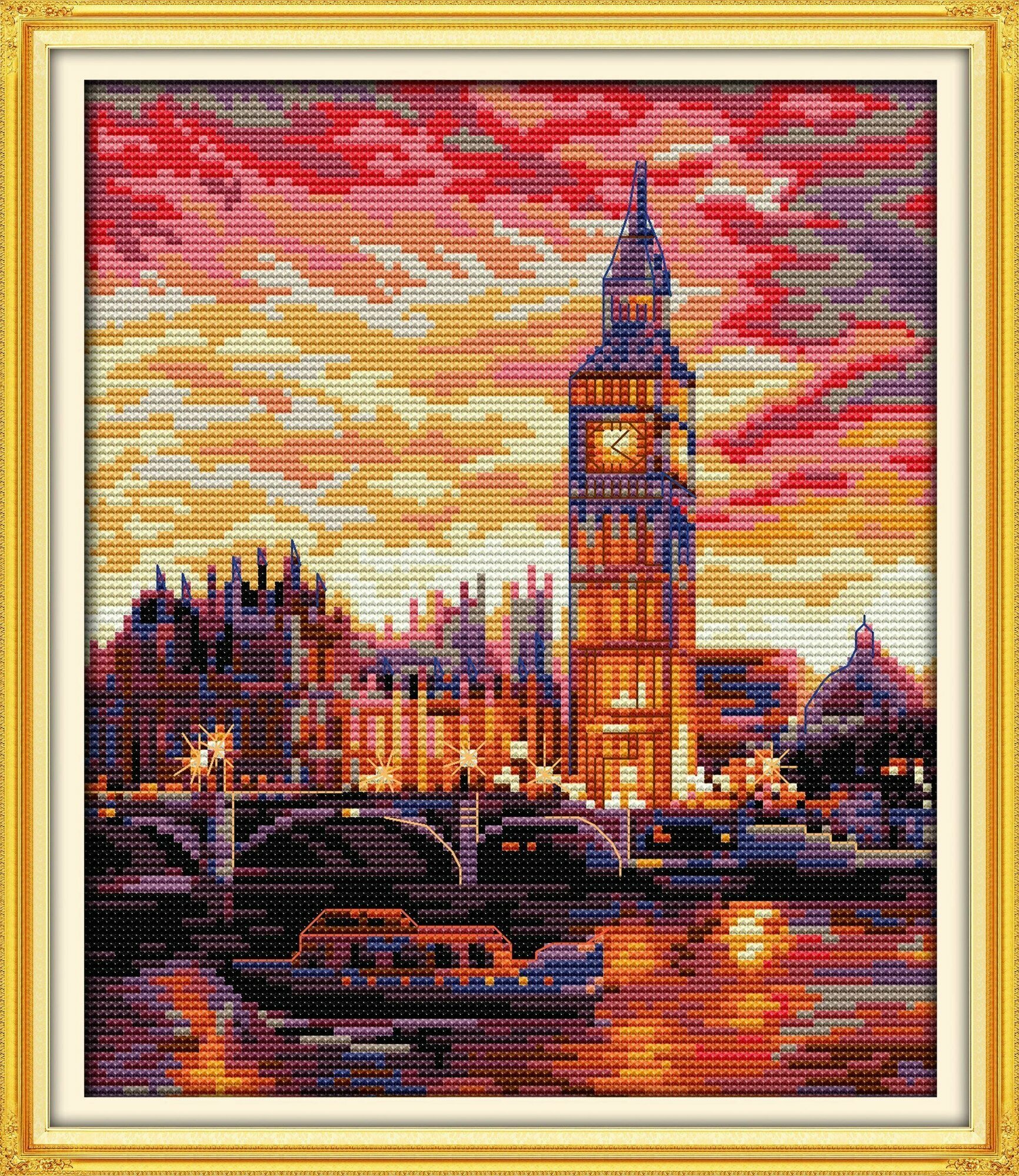 Бестселлер NKF для вышивания крестиком Биг Бен Лондон 26x29 см на канве 14CT