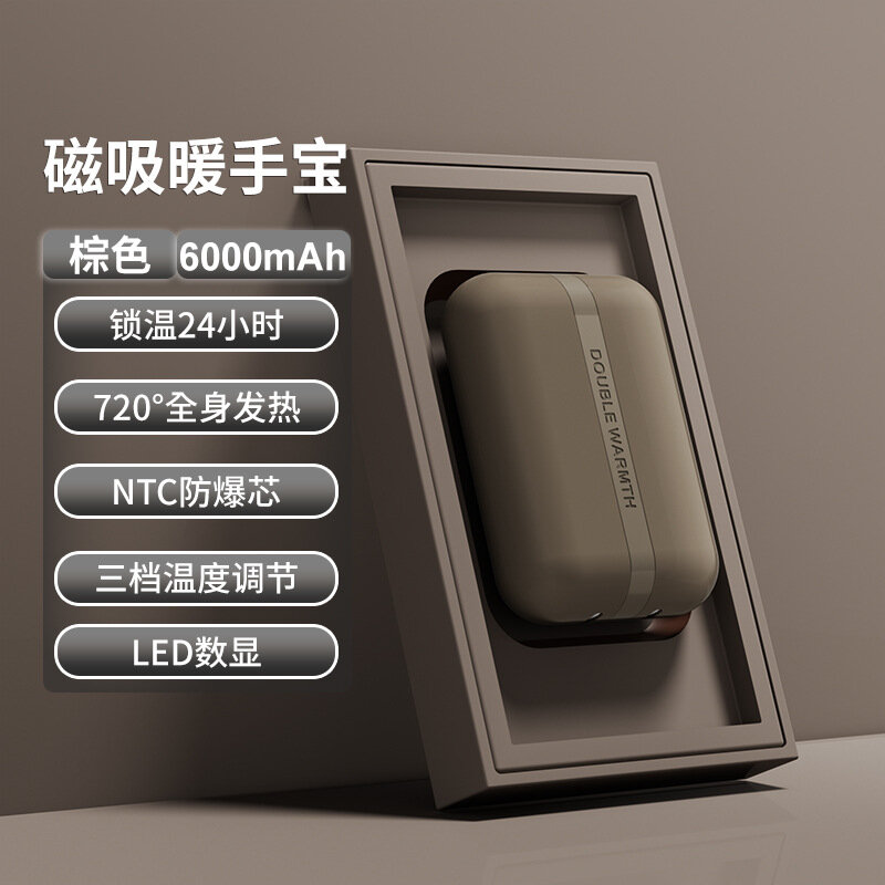 2025 Япония и Корея Новый Магнитный Грелка для Рук Power Bank USB Мини Зарядка Взрывозащищенный Электрический Обогреватель Зимний Нагреватель