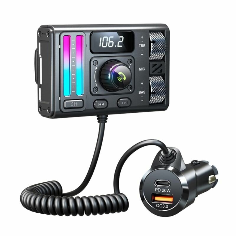Совместимый С Bluetooth FM-Передатчик Для Автомобиля PD20W QC3.0 USB-Зарядка