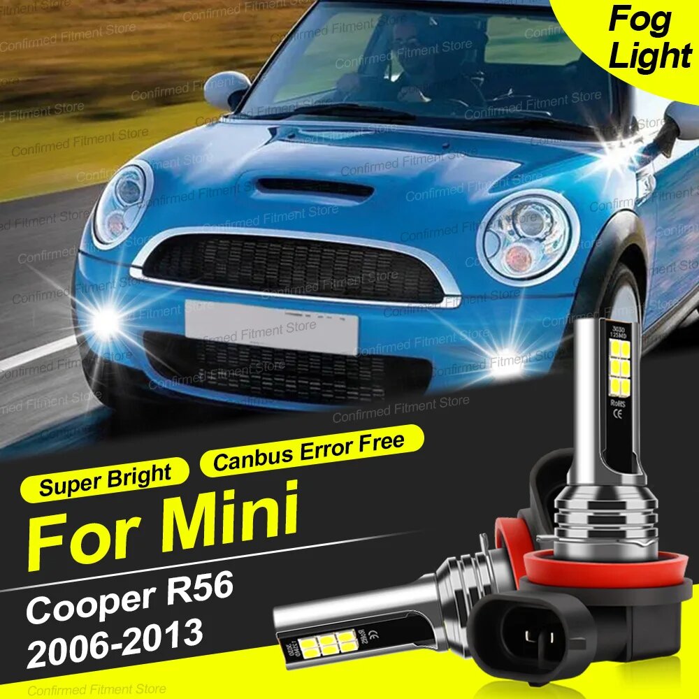 2 шт. светодиодные автомобильные передние противотуманные фары 20000LM 6000K супер яркая лампа H11 Canbus без ошибок автомобильная лампа подходит для Mini Cooper R50 R53 R56