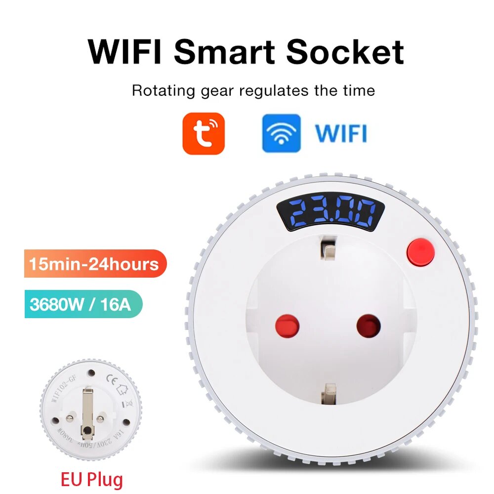 Wi-Fi розетка таймер JUANJUAN 16A EU
