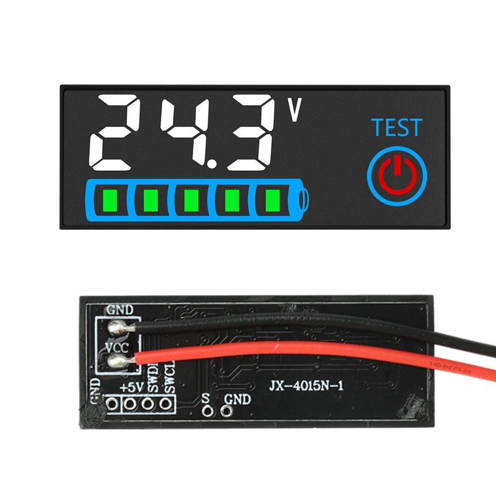 Модуль индикации заряда аккумулятора 12-48В White