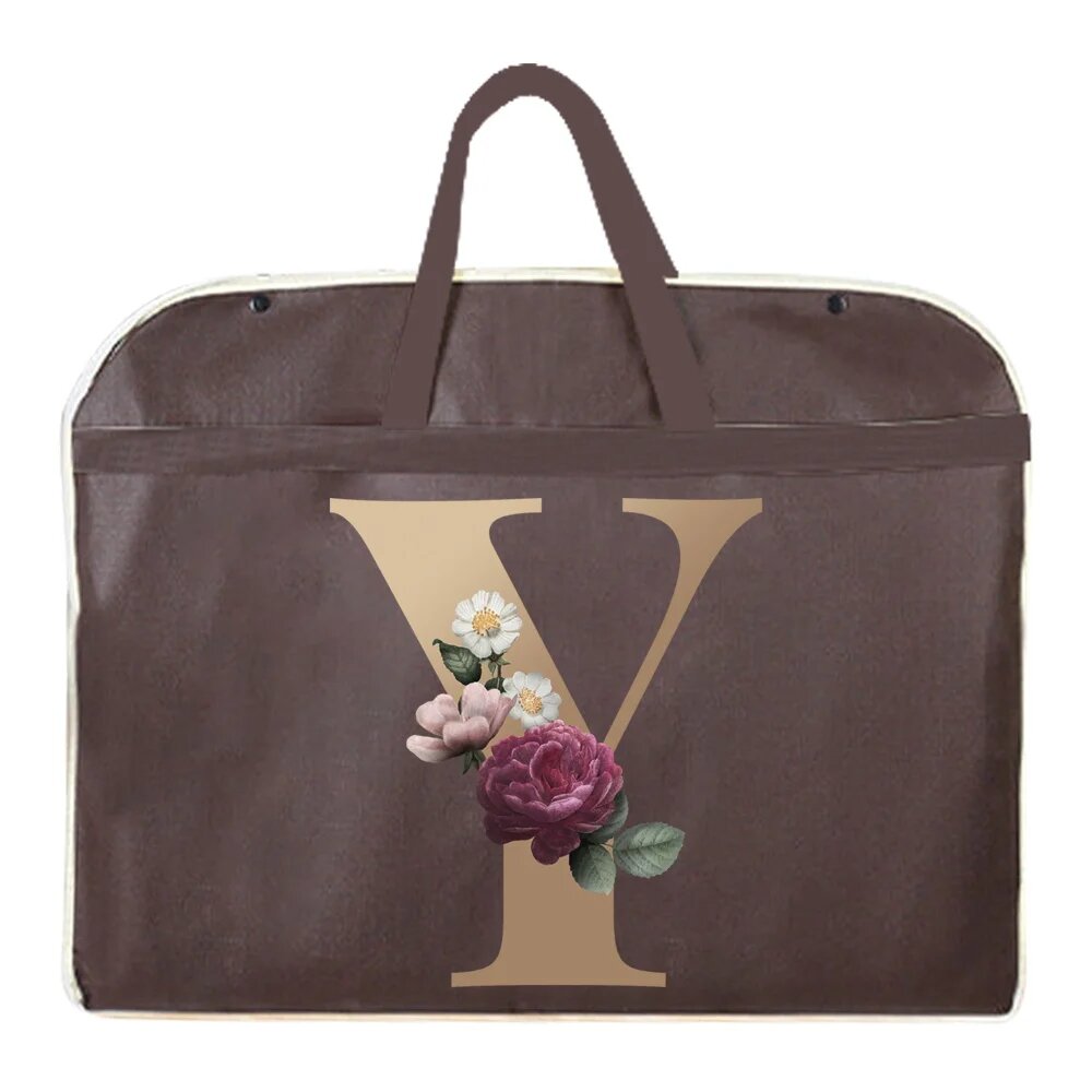 Чехлы для одежды, пылезащитный чехол для свадебного платья, пылезащитный костюм, пальто, защита с золотым буквенным принтом, подвесные сумки для одежды, органайзер для одежды