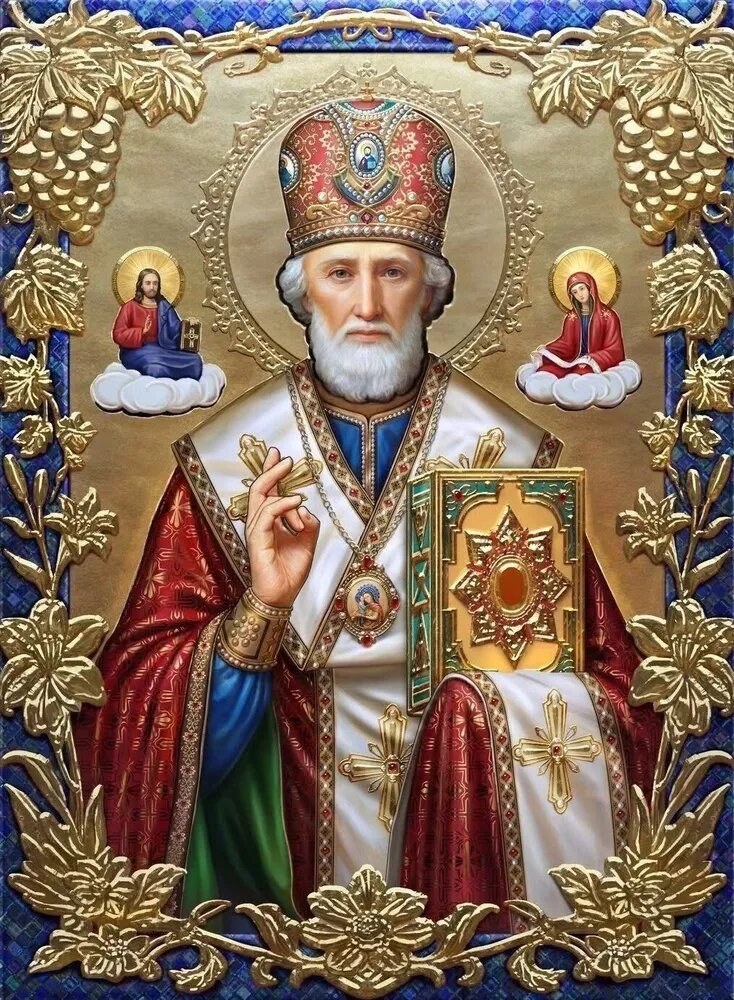 Алмазная Мозаика "Православные Иконы" 40х50 См Алмазная Вышивка / Картина Стразами Подарков / Украшения