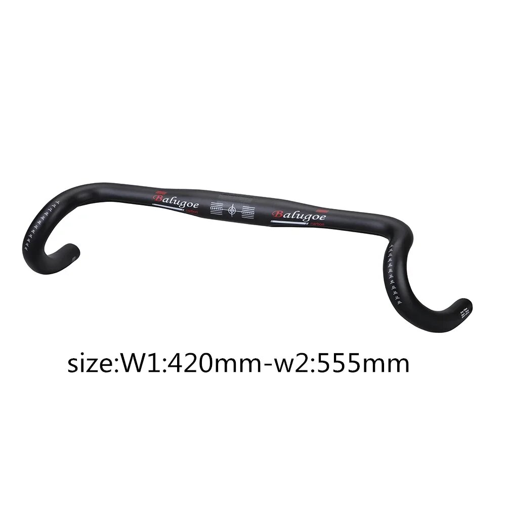 BALUGOE Карбоновый дорожный руль 30 градусов 400/420/440 мм 420MM