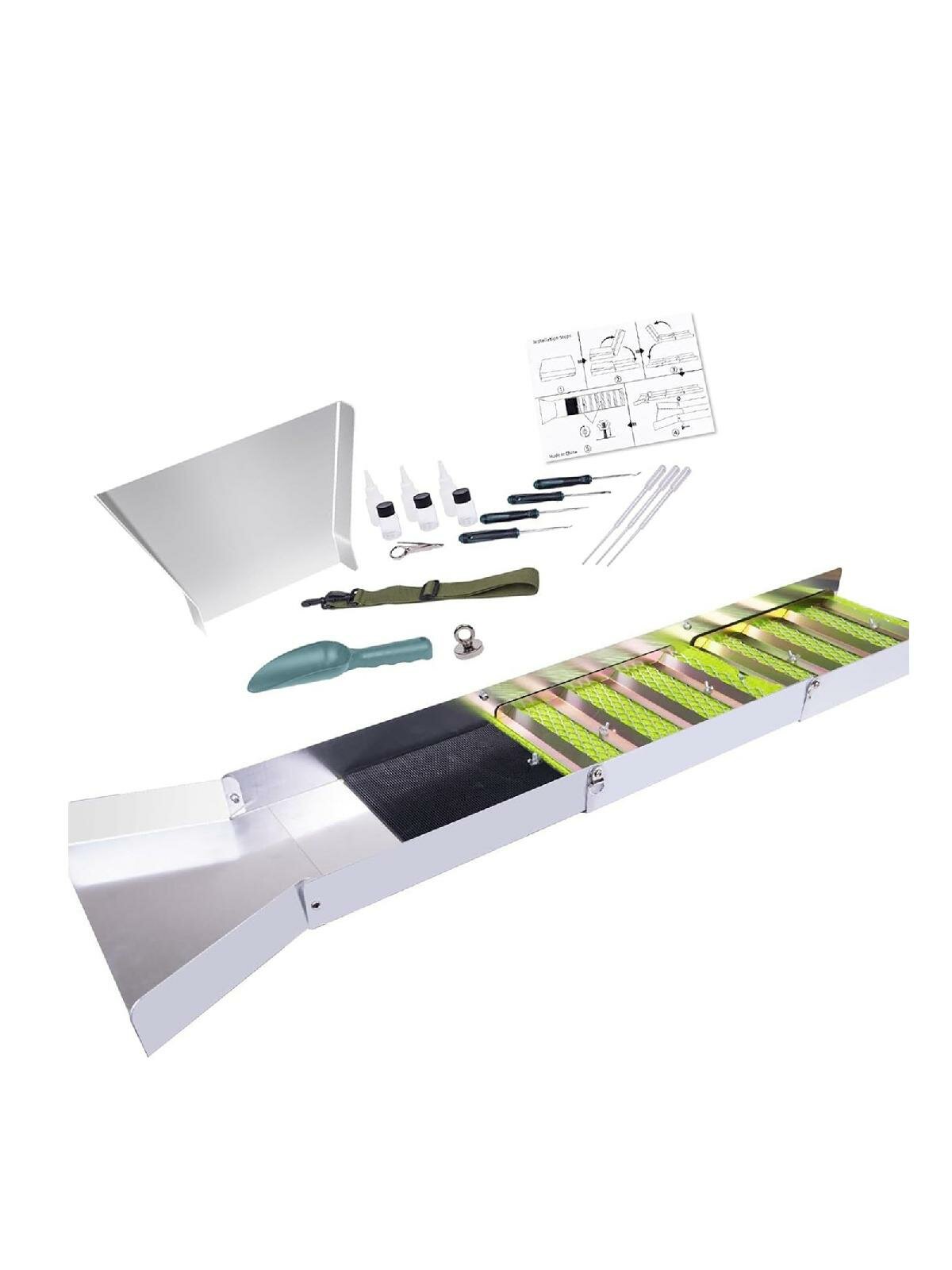 Инструмент для добычи золота с желобом для отбора золота без питания