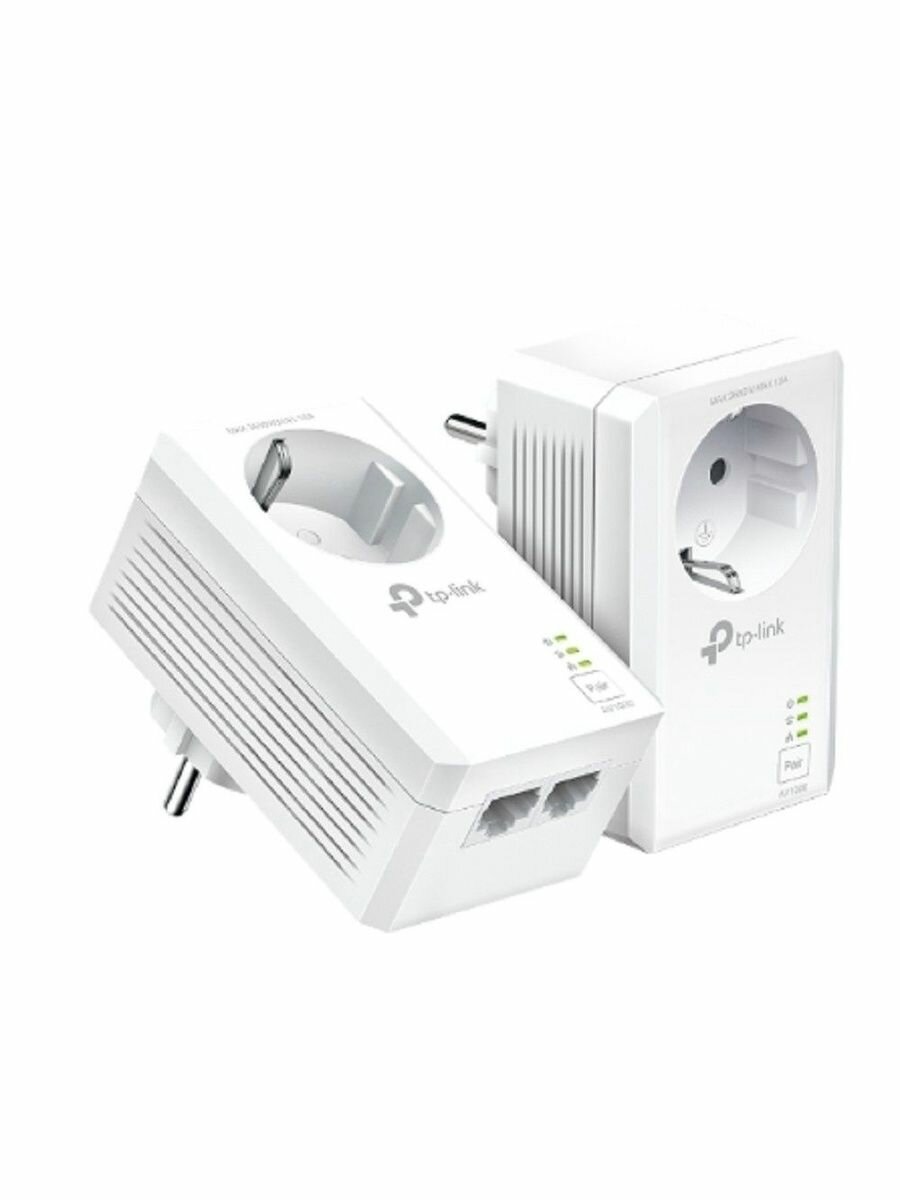 TP-Link TL-PA7027P KIT AV1000 Комплект гигабитных Powerline-адаптеров со встроенной розеткой