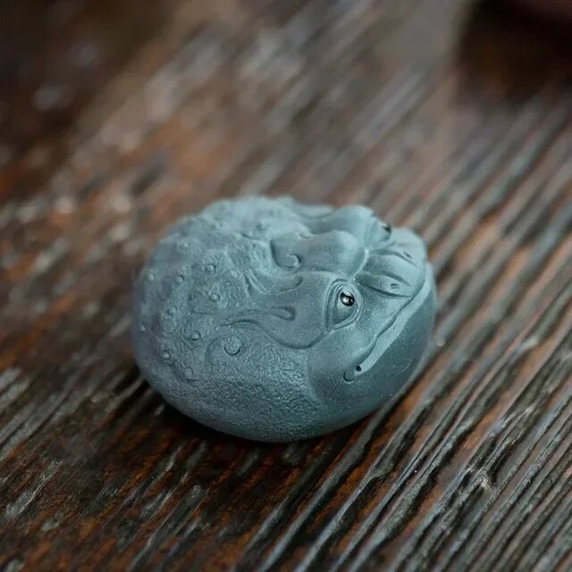 Украшения ручной работы из глины Zisha в виде чайных питомцев, статуэтки счастливых жаб, украшения для чайного сервиза в виде животных, декоративные аксессуары для чайного сервиза
