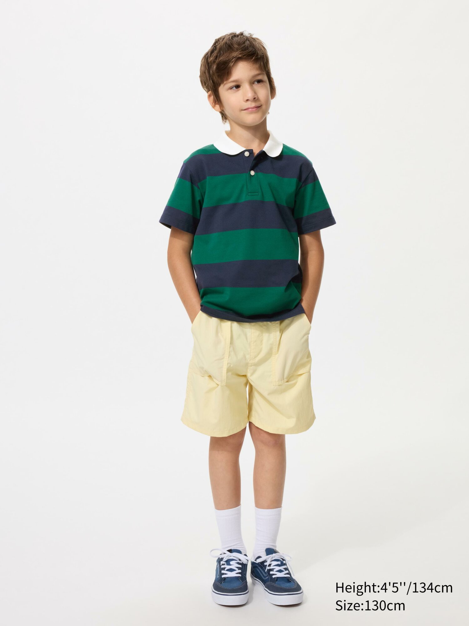 Рубашка Uniqlo Polo Dry, размер 130, green — фото 1