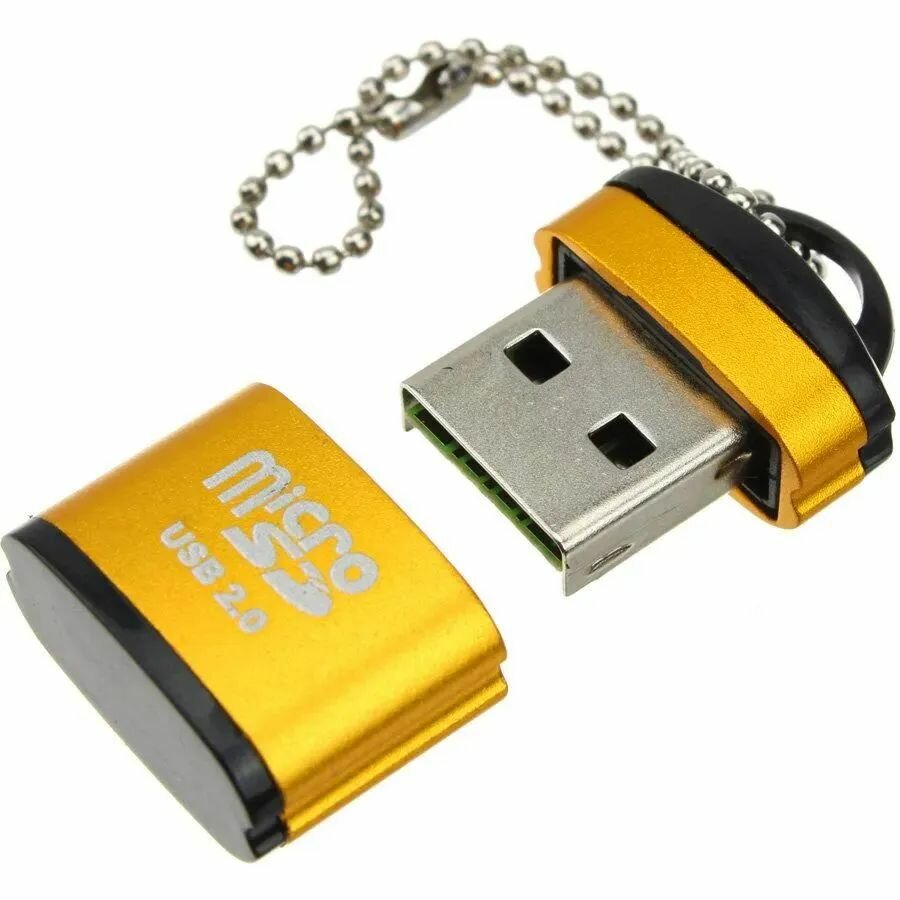 Картридер MicroSD на USB-A 2.0 Адаптер для чтения карт памяти MicroSD/TF, подключение к компьютеру, ноутбуку, передача файлов и данных