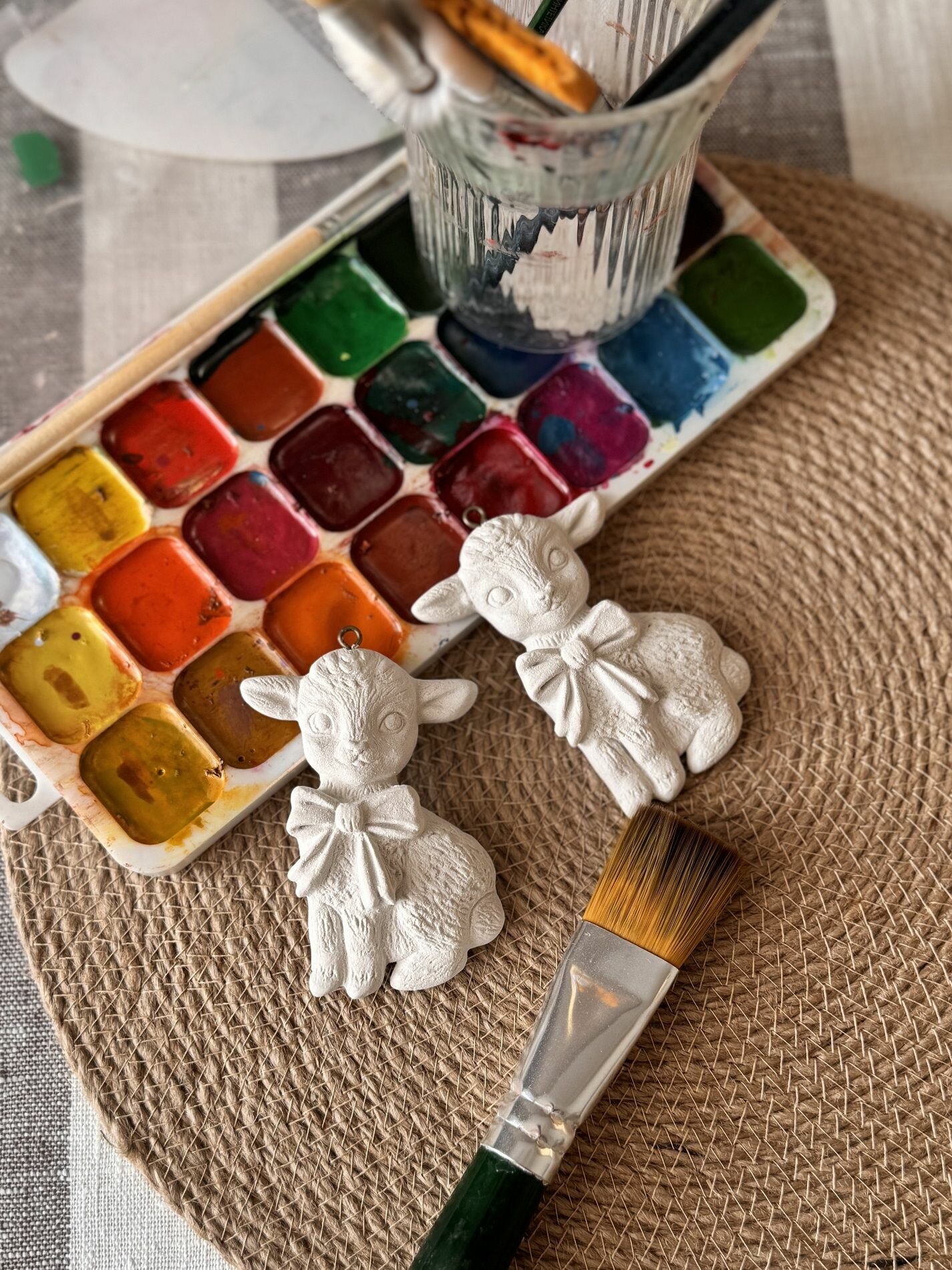 Заготовки для раскрашивания Ягнята, 2 шт, фигурки для творчества