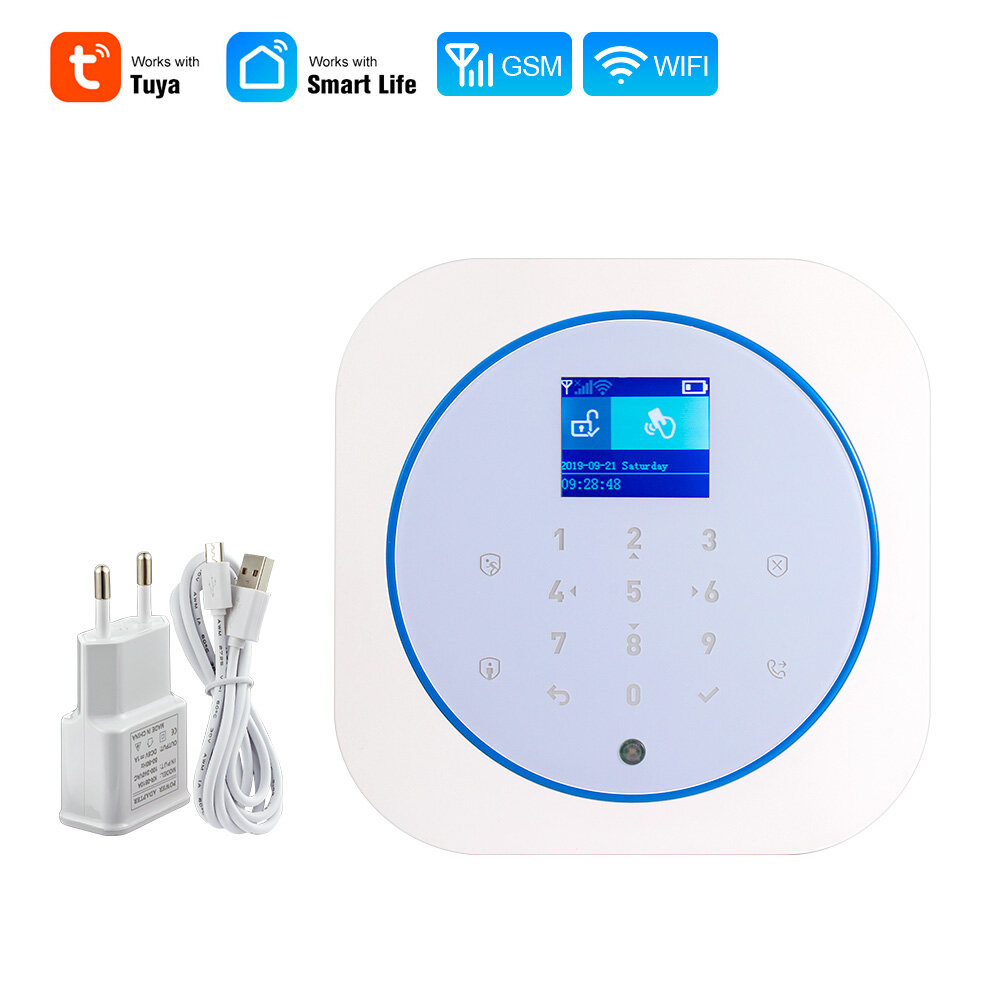 KERUI Wi-Fi/GSM Охранно-пожарная сигнализация Охранная Страж Экспресс для дома и офиса / с беспроводными и проводными датчиками / приложения Tuya, Smartlife