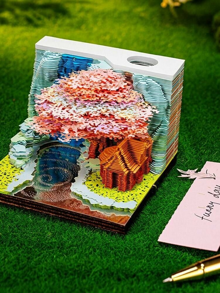 3D еженедельный календарь-блокнот, отрывной 3D бумажный блокнот (с LED подсветкой)