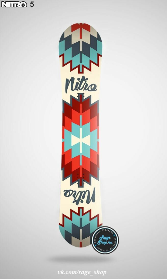 Наклейка на сноуборд полноразмерная водостойкая с ламинацией