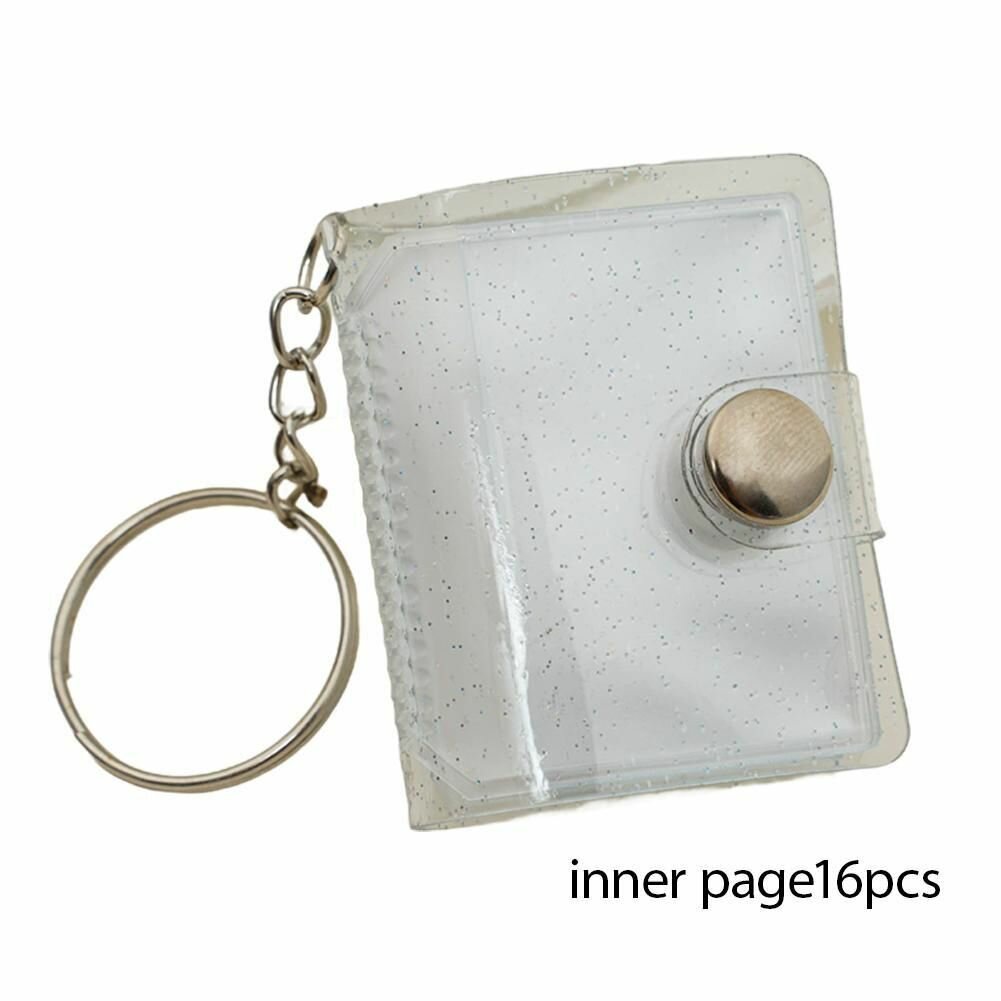 Новый мини-фотоальбом из PVC для ключей, с кармашками
