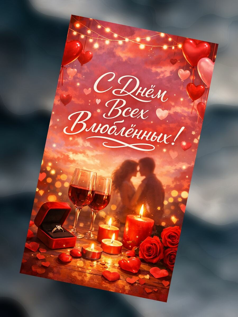 Постер "День всех влюбленных", 29.7х42см, А3, глянцевый