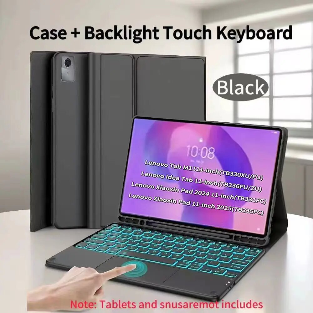 Чехол-клавиатура для Lenovo Xiaoxin Pad 11, черный, Russian