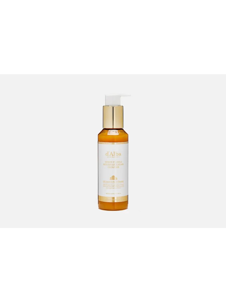 D'Alba White Truffle Return Oil Cream Cleanser Масло-пенка для глубокого очищения 2 в 1 150 мл желтый