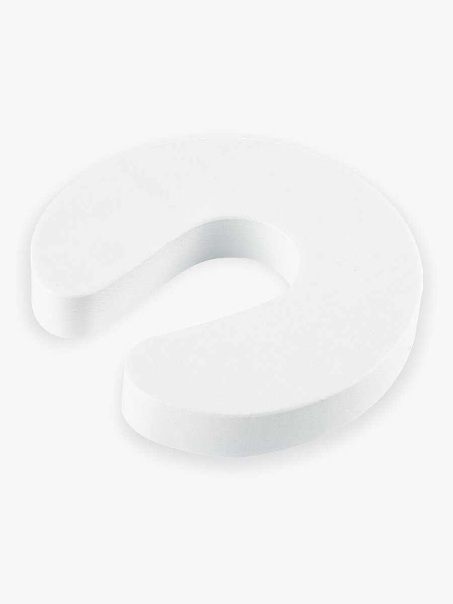 Ограничитель-ножка для двери рыжий КОТ, 95x95x15 мм, из ева, белый