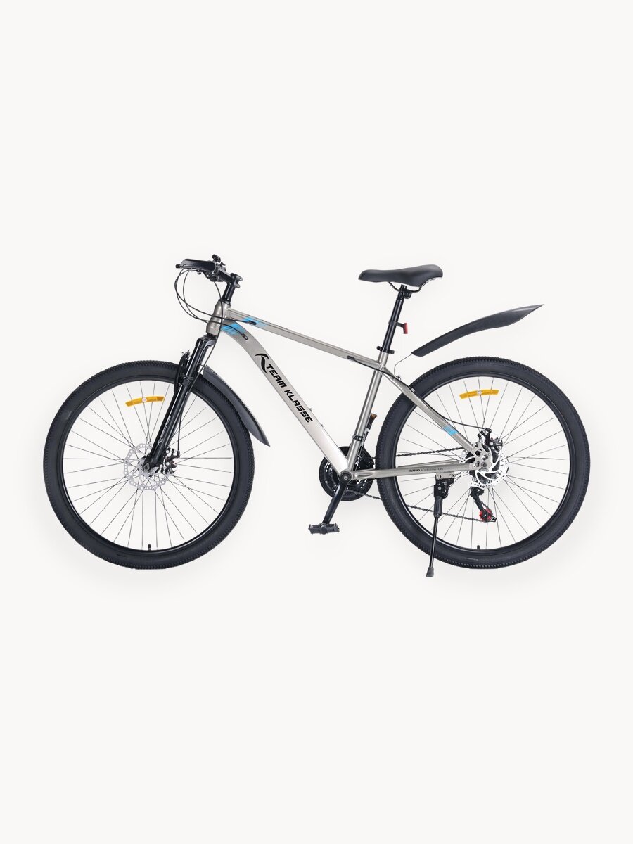 Велосипед Team Klasse MB-1-D, городской, 21 скоростей, диаметр колес 27.5", рама 17", светло-серый