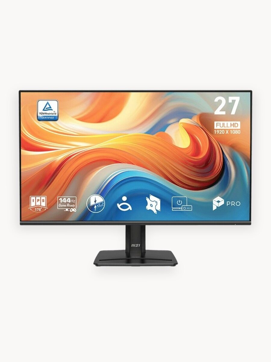 27" Монитор MSI PRO MP271 E14A, IPS, 1920x1080, 144 Гц (9S6-3PE9CM-010)