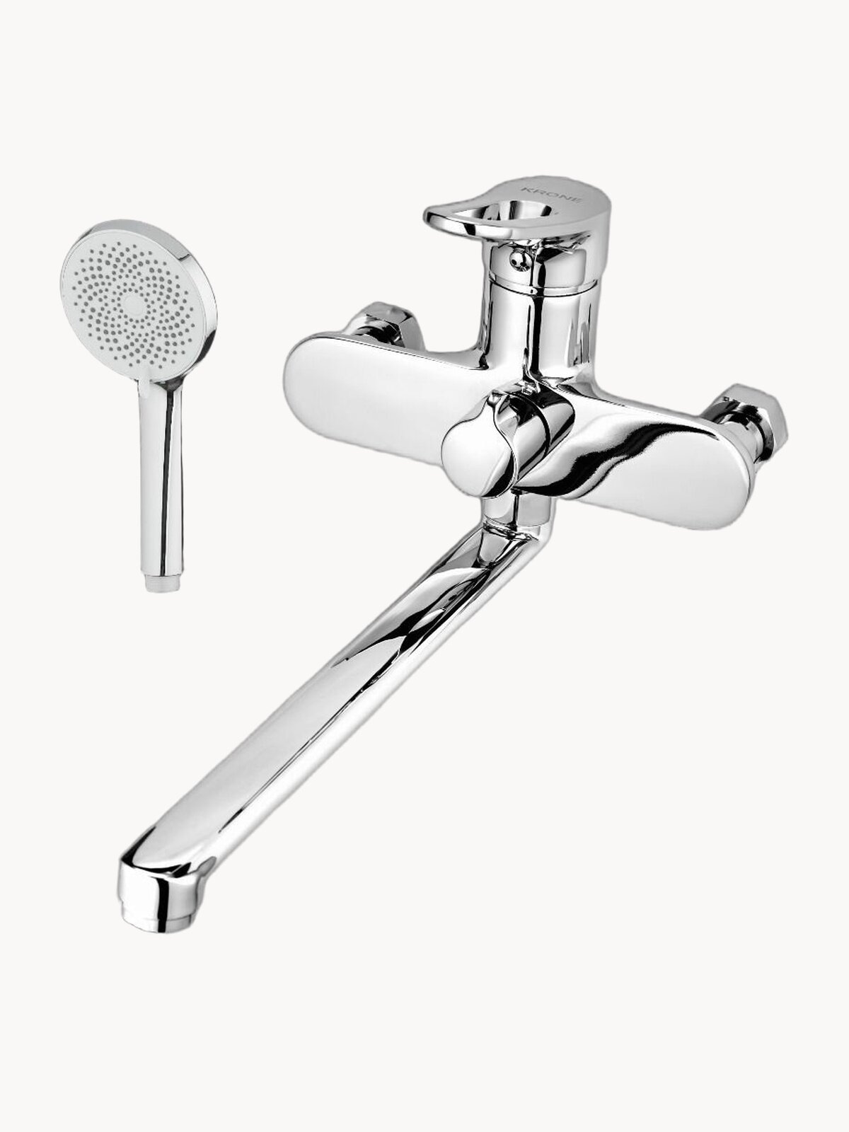 Смеситель для ванны KRONE L1040 латунь поворотный излив 30 см гарантия 3 года