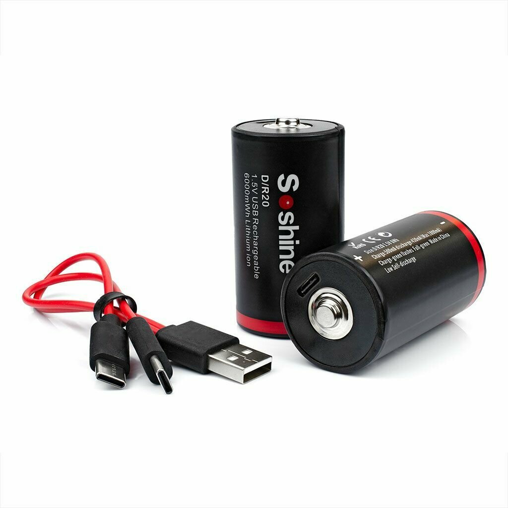 Аккумуляторы SOSHINE Li-ion D 1.5V 4000mAh BOX-2