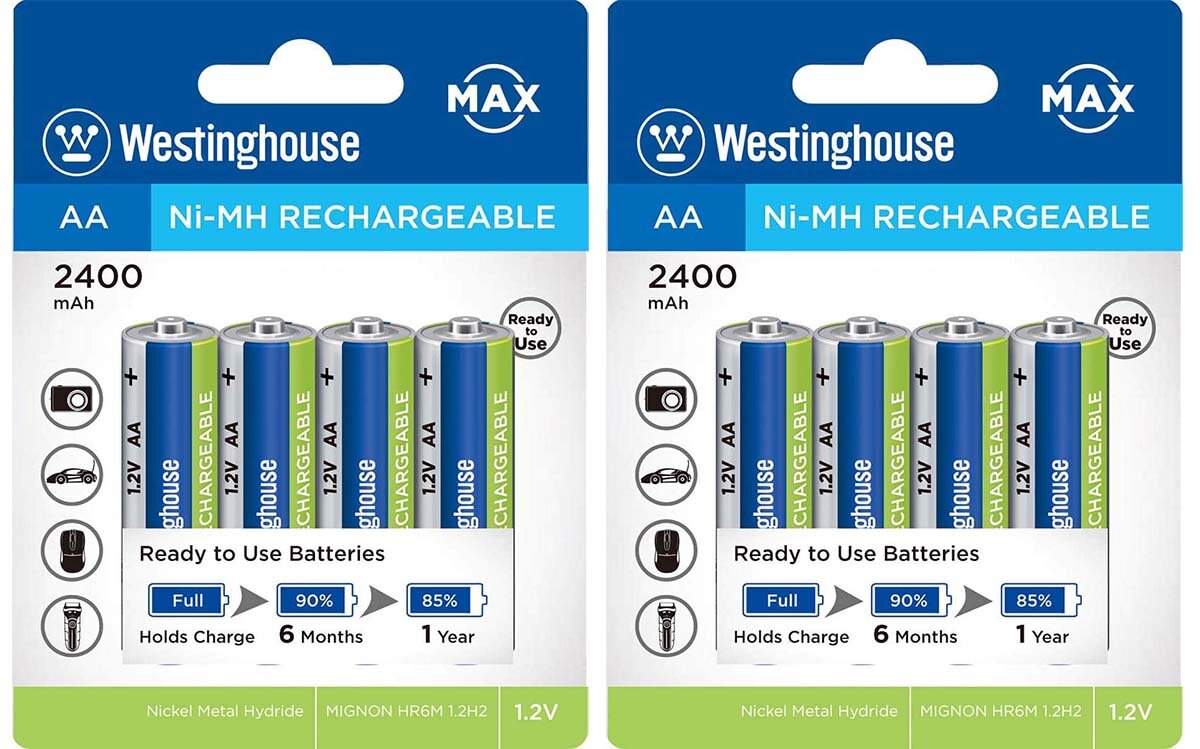 Аккумуляторы Westinghouse 2400 mAh R6/AA 8шт.