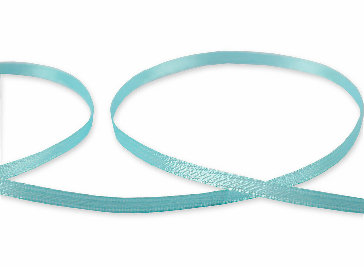 Лента атласная 3 мм (1/8 ") Gamma AL-3P двухстор. 91.4 м №073 бл. синий