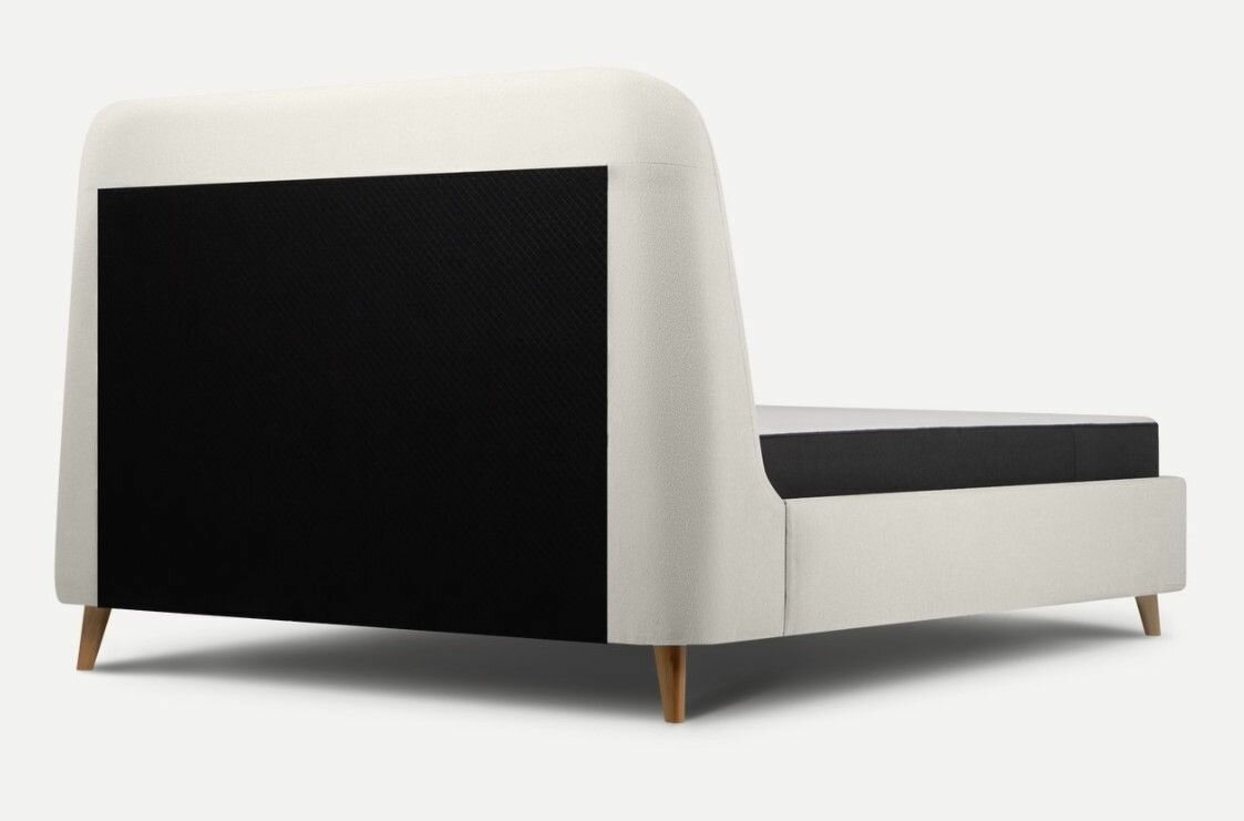 Кровать 160x200 двуспальная Divan.ru Молсон Букле Молочный, 200х170.5х127 см — фото 1