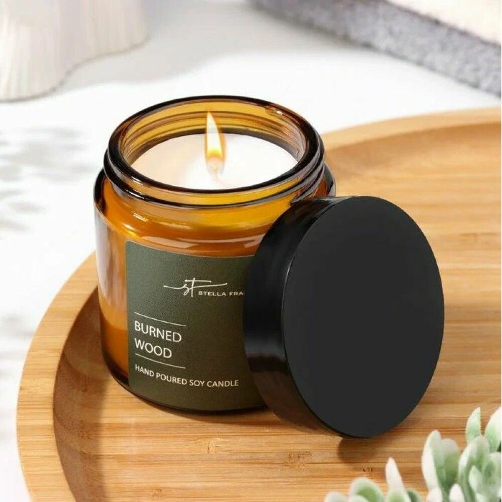 Свеча Stella Fragrance BURNED WOOD 90 гр