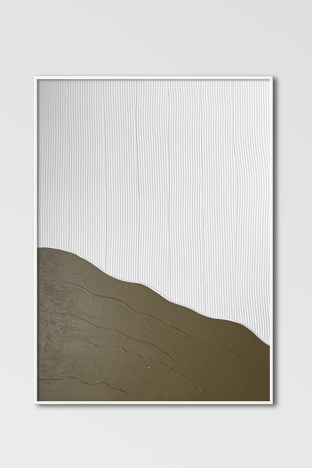 Картина на стену объемная ручной работы DECORMARKT Коричневый склон №2, 50х70 см