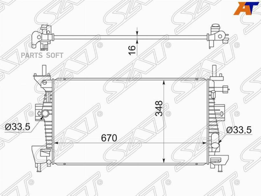 Радиатор Ford Focus 10-19 / C-MAX 10-19 SAT FD0011 | цена за 1 шт