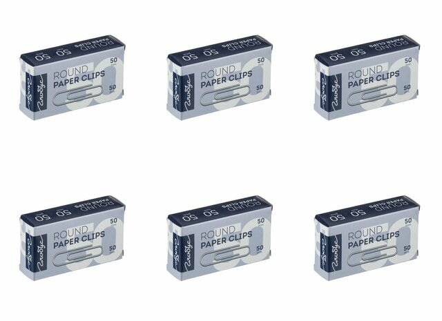 Globus Скрепки, канцелярские металлические без покрытия, 50 шт, 50 мм, 6 уп
