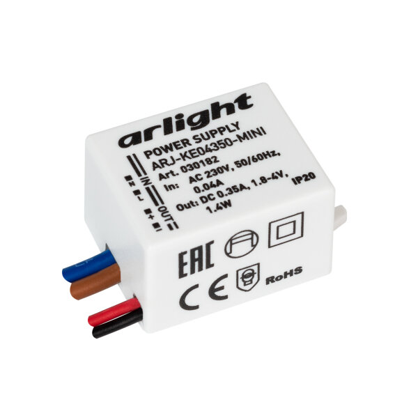 Источник тока Arlight Блок питания ARJ-KE04350-MINI (1.4W, 350mA)