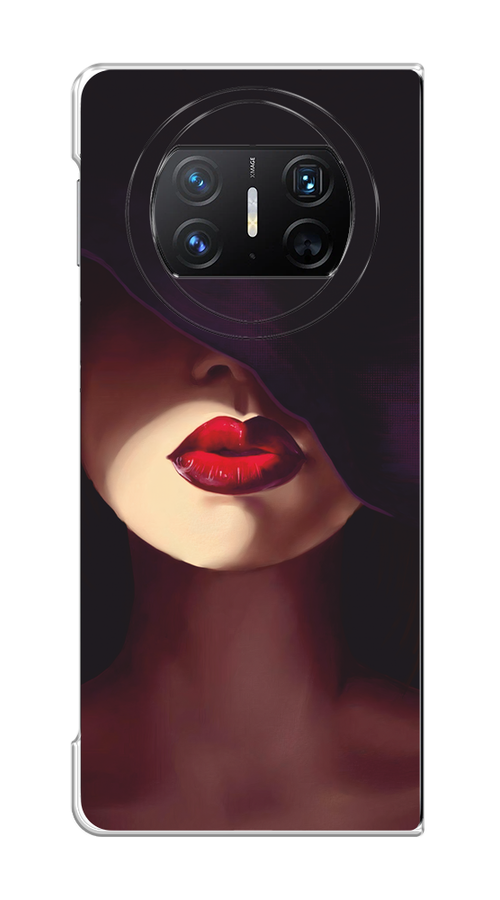 Чехол на Huawei Mate X3 / Хуавей Мейт X3 с принтом Красные губы