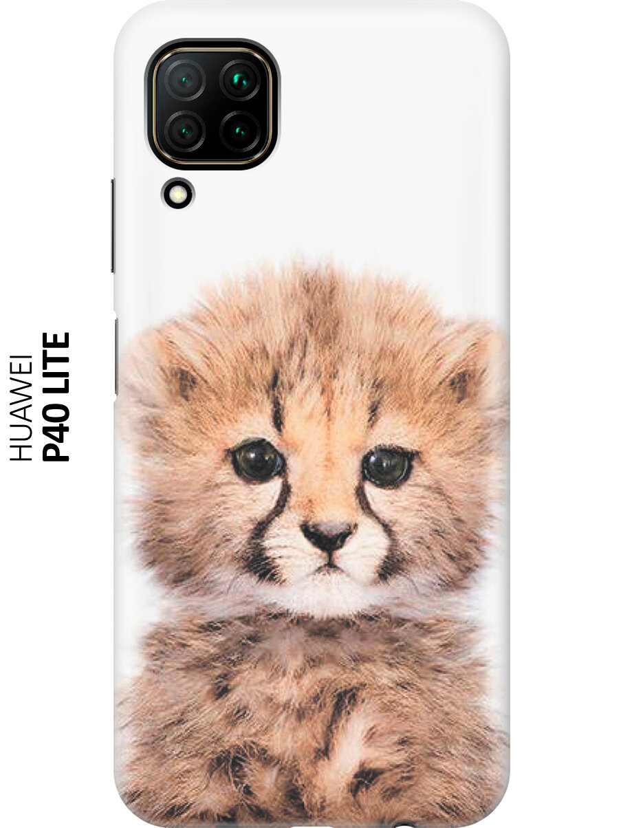 Силиконовый чехол на Huawei P40 Lite / Хуавей П40 Лайт с принтом "Гепарденок"