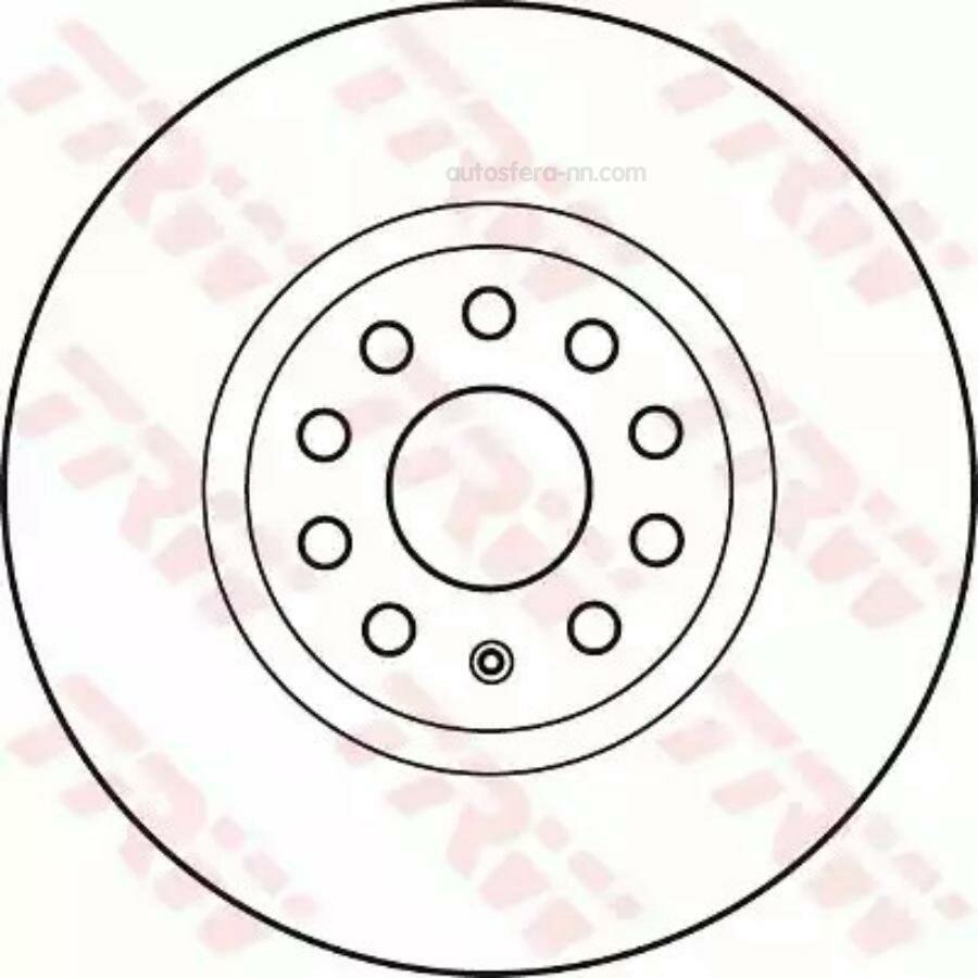 TRW DF4464S Диск торм. пер. AUDI A3/VW GOLF V, JETTAIII, PASSAT 1.6-2.0 03=> 312x25